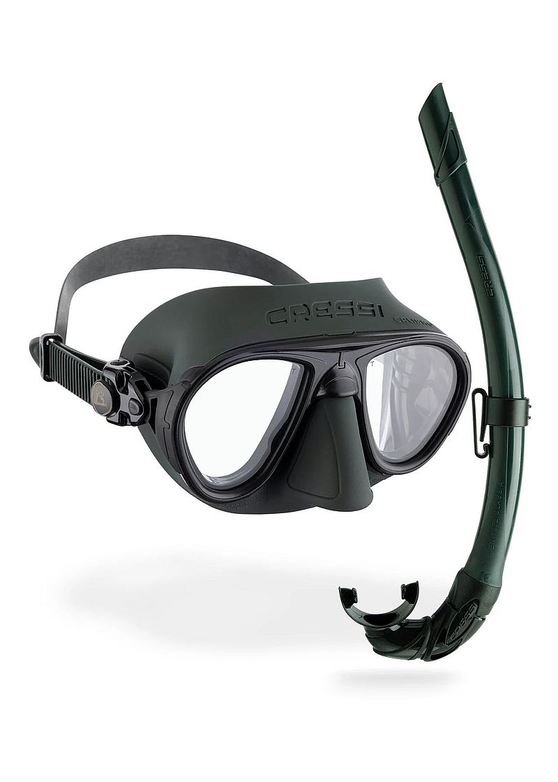 Cressi Calibro Dive Mask + Corsica Snorkel Set Grn