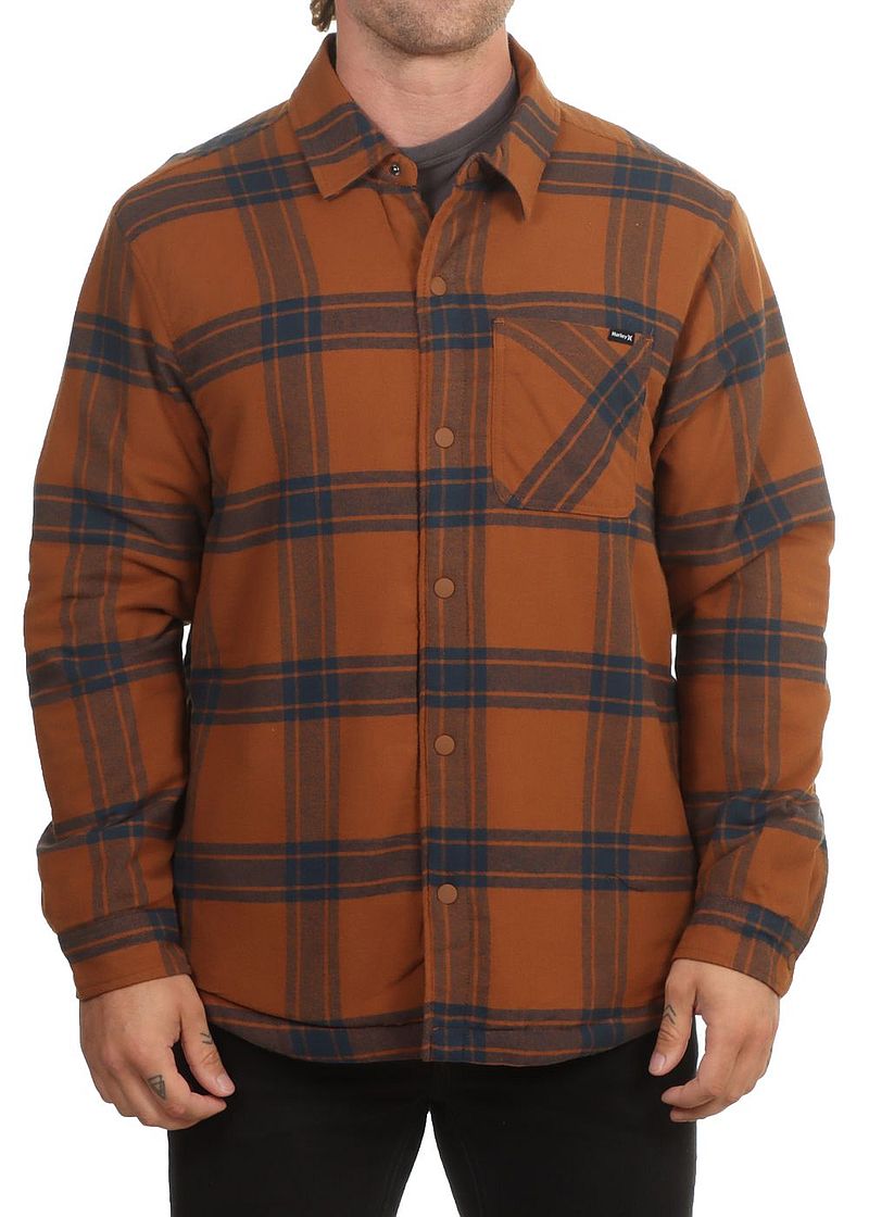 Hurley Portland Sherpa Lined Shirt Euro Brown